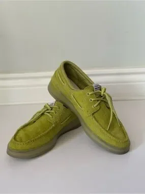 Sperry | Shoes | Sperry Concepts Lime Green Suede Casual Moccasins Mens ...